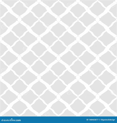 Subtle Vector Geometric Seamless Pattern Simple White And Gray Mesh