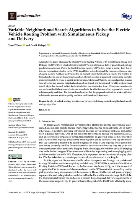 Pdf Variable Neighborhood Search Algorithms To Solve The Electric