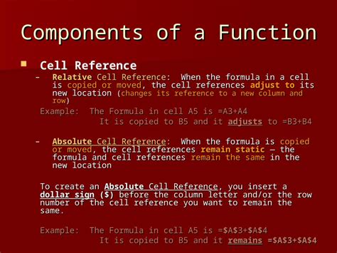 ppt functions functions are special formulas that do not use