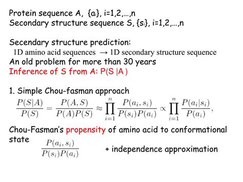 Ppt A Hidden Markov Model For Protein Secondary Structure Prediction