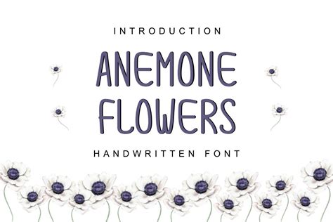 Anemone Flowers Regular Font Xfontspro