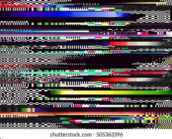 Glitch Background Computer Screen Error Digital Stock Vector Royalty Free