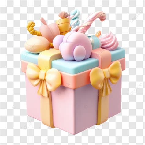 맛있는 파스텔 사탕과 과자로 넘쳐나는 선물 상자의 3d 렌더링 3d 렌더링 선물 상자 상자 Png 일러스트 및 이미지 에 대한 무료 다운로드 Pngtree