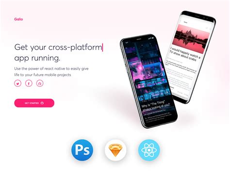 galio react native framework by galio on dribbble
