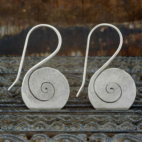 Handmade High Grade Silver Spiral Earrings Royal Mile Silver