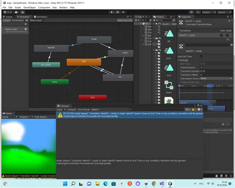 c После добавления анимации игроку в unity у него отключилась физика и управление stack