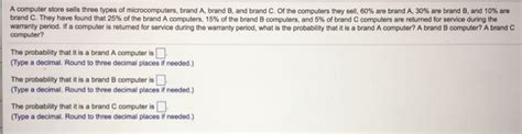 solved a computer store sells three types of microcomputers