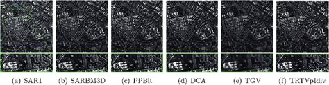 Despeckling Results Of Sar1 From Left To Right Noisy Input Results Download Scientific