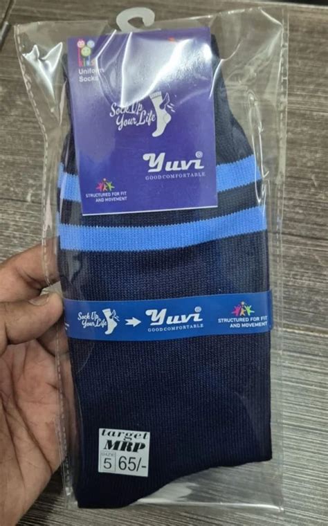 Blue Nylon School Socks Mid Calf Crew At ₹ 22pair In Hubli Id 2855559301848