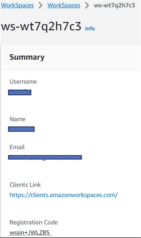 Is There A Way To Get The Registration Code As We Create A Workspace