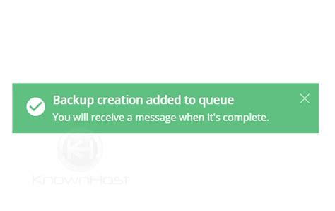 how to create a backup in directadmin knownhost