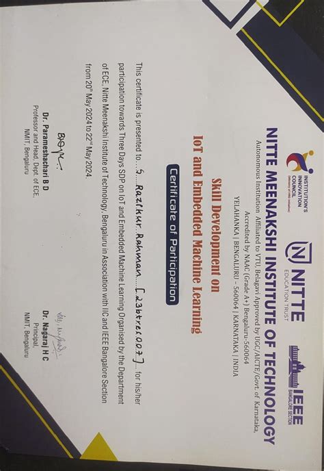 S Razikur Rahman On Linkedin Iot Embeddedsystems Machinelearning Nmit Ieee Skilldevelopment