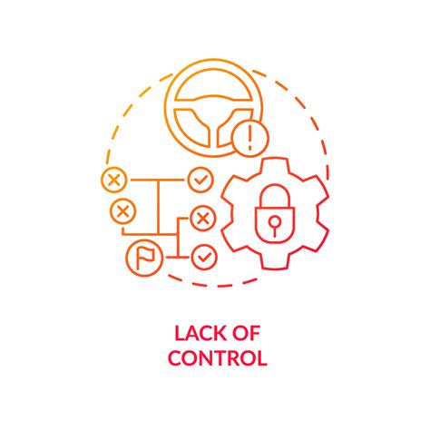 Lack Of Control Red Gradient Concept Icon Outsourcing Disadvantage Abstract Idea Thin Line