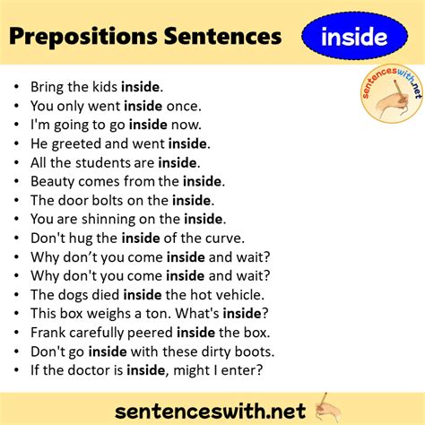 Preposition With Examples Sentences English Papers