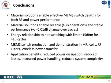 The Material Importance For Reliable Rf Mems Switches Ppt Download