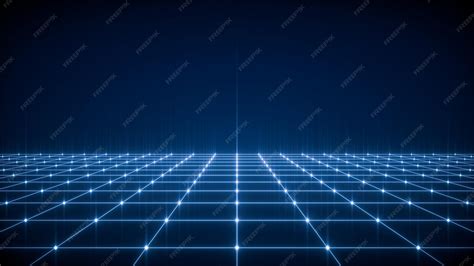 Premium Photo Dark Blue Abstract Technology Background Of Futuristic Modern Tech Space Grid