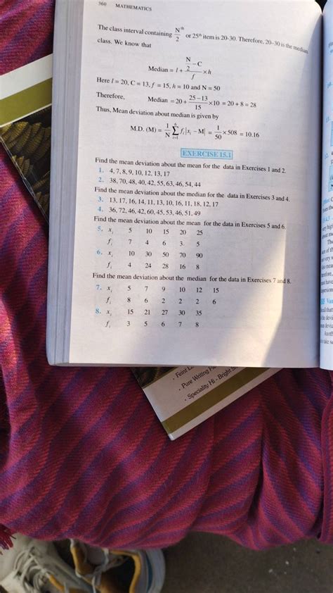 360mathematicsthe Class Interval Containingclass We Know That7 X₁f