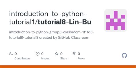 GitHub Introduction To Python Tutorial Tutorial Lin Bu Introduction To Python Group