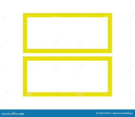 Rectangle Geometric Shapes Outline Stroke Yellow Symbol Stock Vector Illustration Of Sketch