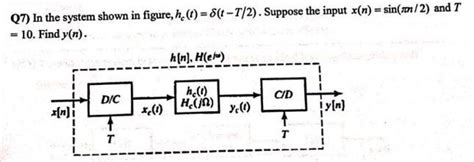 Q7 In the system shown in figure hc t δ tT 2 Chegg com