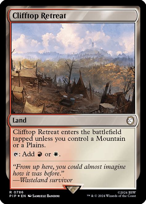 Clifftop Retreat Surge Foil Pip 786 Fallout Surge Foil Rare