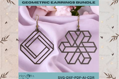 Geometric Earring Files 221 · Creative Fabrica