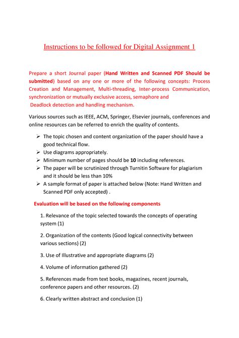 OS Questions Classwork ITE Operating Systems Instructions To Be Followed For Digital