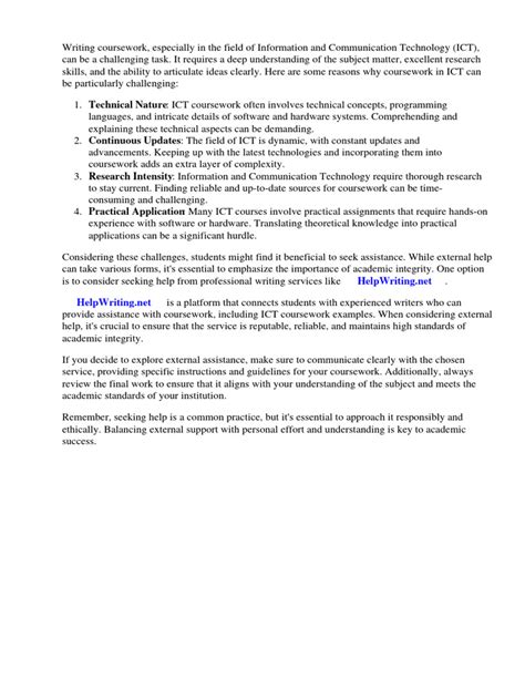 As Ict Coursework Examples Pdf Spreadsheet Information And