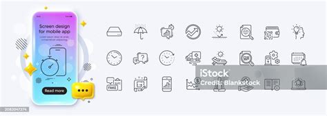 웹 앱용 건축가 계획 Lounger 및 Qr 코드 라인 아이콘 픽토그램 아이콘입니다 전화 모형 그라데이션 화면입니다 벡터 3차원