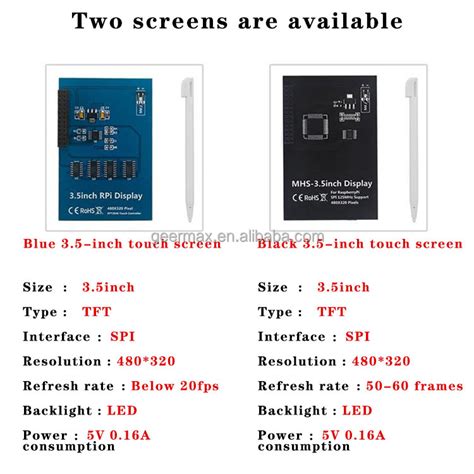 라즈베리 파이 Lcd 35 인치 저항 터치 스크린 디스플레이 모니터 라즈베리 파이 4b 3b 3b 제로 2w 라즈베리 파이 액세서리