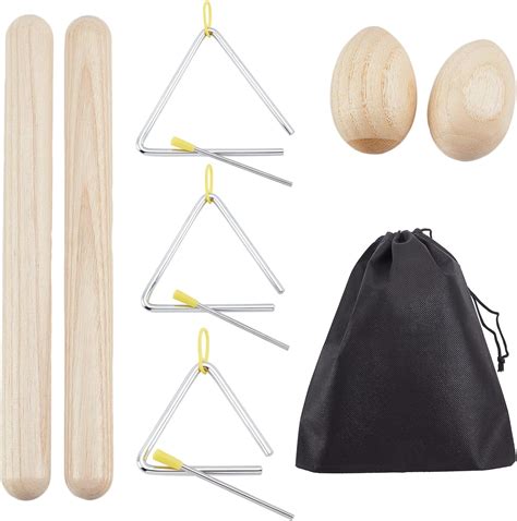 Nbeads Percussion Set Handheld Percussion Instruments Set Includes 3