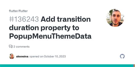 Add Transition Duration Property To Popupmenuthemedata · Issue 136243