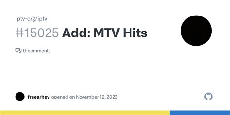Add Mtv Hits · Issue 15025 · Iptv Orgiptv · Github