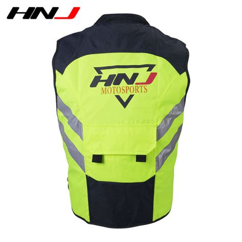 Hnj 오토바이 타고 반사 조끼 조끼 모토 모토 여행 유니폼 형광 안전 기관차 스포츠웨어 하오툴즈