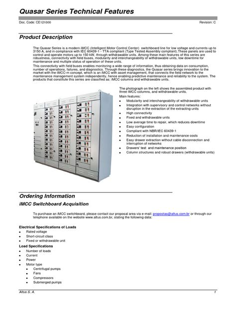 Quasar Series Datasheets And Specifications Pdf Alternating Current Electrical Wiring