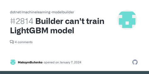 Builder Can T Train LightGBM Model Issue Dotnet Machinelearning Modelbuilder GitHub
