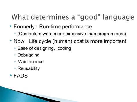 Lect 1 Introduction To Programming Languages Ppt