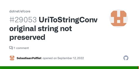 uritostringconverter original string not preserved · issue 29053