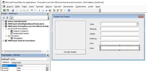Formulário Vba Excel Inserir Alterar Excluir E Foto Guia Do Excel