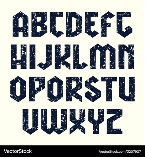 Sans Serif Lineales Font In Gothic Style Vector Image