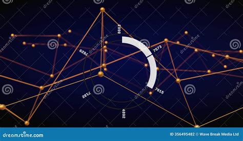 circular graph with numbers and connecting lines data visualization