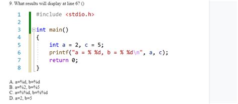 Solved What Results Will Display At Line A Chegg