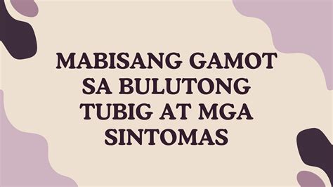 Mabisang Gamot Sa Bulutong Tubig At Mga Sintomas Gamotsa