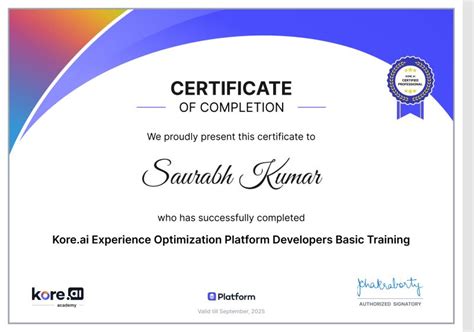 Saurabh Kumar On Linkedin Successfully Completed Koreai Exo Chatbot