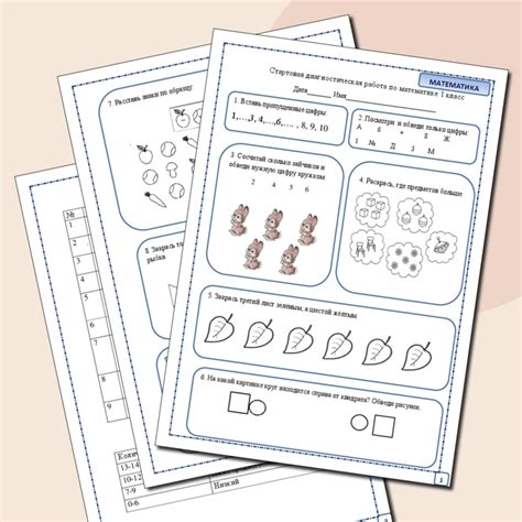 Стартовая предметная диагностическая работа 1 класс