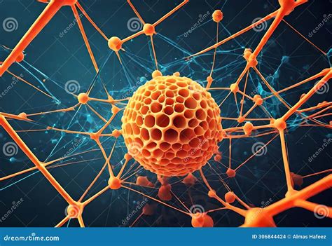 Hyper Detailed Nano Technology Futuristic Close Up Abstract Background Stock Illustration