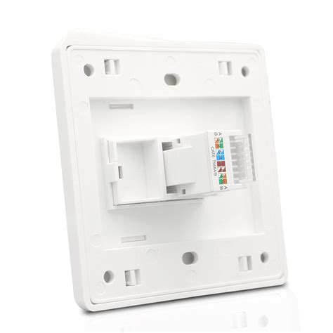 Tenda 이더넷 스위치용 네트워크 벽면 커버 Cat6 Rj45 원 포트 인터넷 패널 압출 와이어 Lan 소켓 흰색 면판