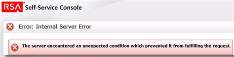 The Server Encountered An Unexpected Condition Which Prevented It From
