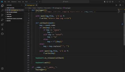 Noorshama Ansari On Linkedin Cybersecurity Python Keylogger