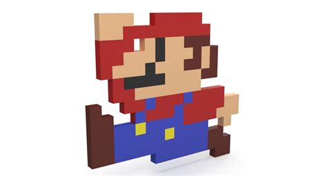 3d Mario Bros 8 Bit Model Turbosquid 1275120